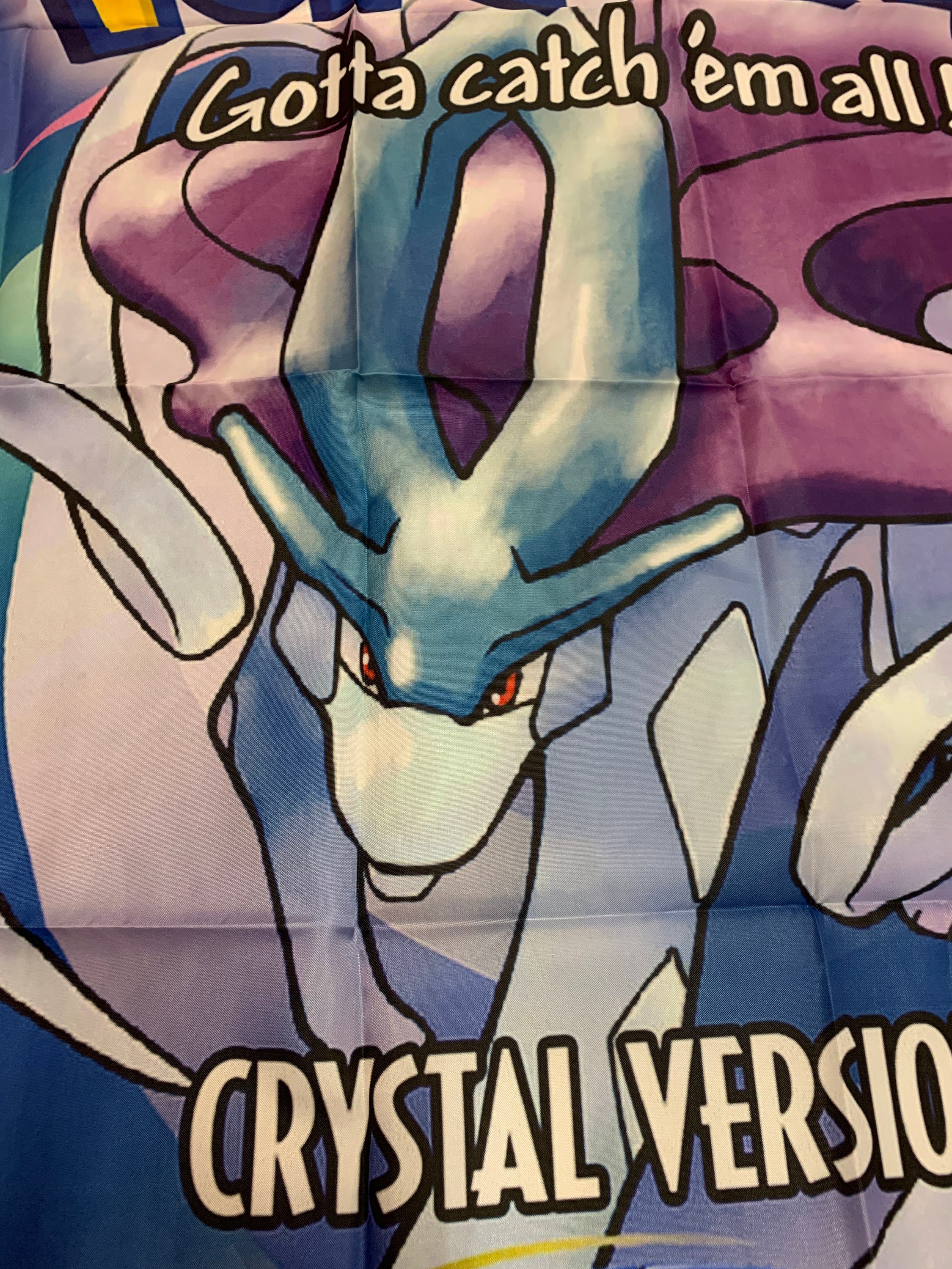 Pokemon Crystal Version Custom Wall Flag Banner Tapestry 3 X 3 Ft, GBC ...