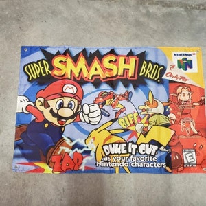 Super Smash Bros 64 Custom Wall Flag Banner Tapestry 2 X 3 Ft, N64 - Etsy