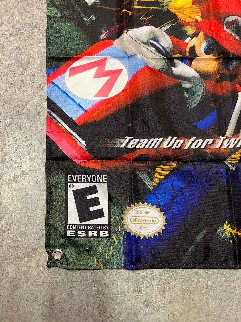 Mario Kart Double Dash Custom Wall Flag Banner Tapestry 2 X 3 Ft ...
