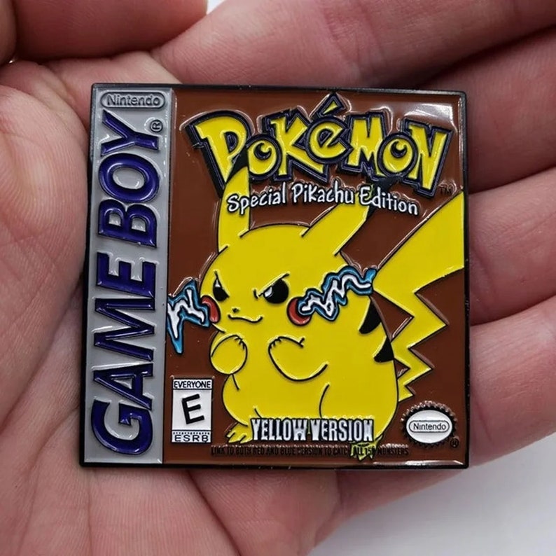 Pokemon Red/blue/yellow Gameboy Cover Art Large Custom Pin - Etsy