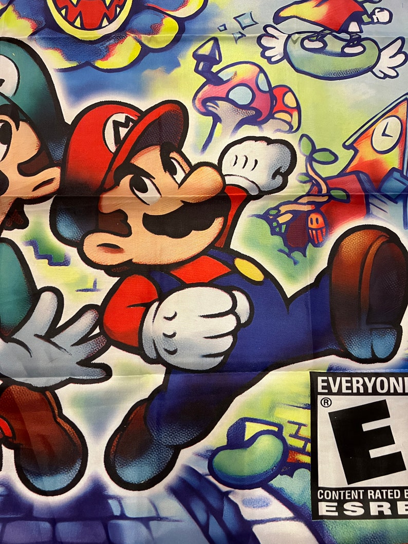 Mario and Luigi Superstar Saga Custom Wall Flag Banner Tapestry 3.25 X ...