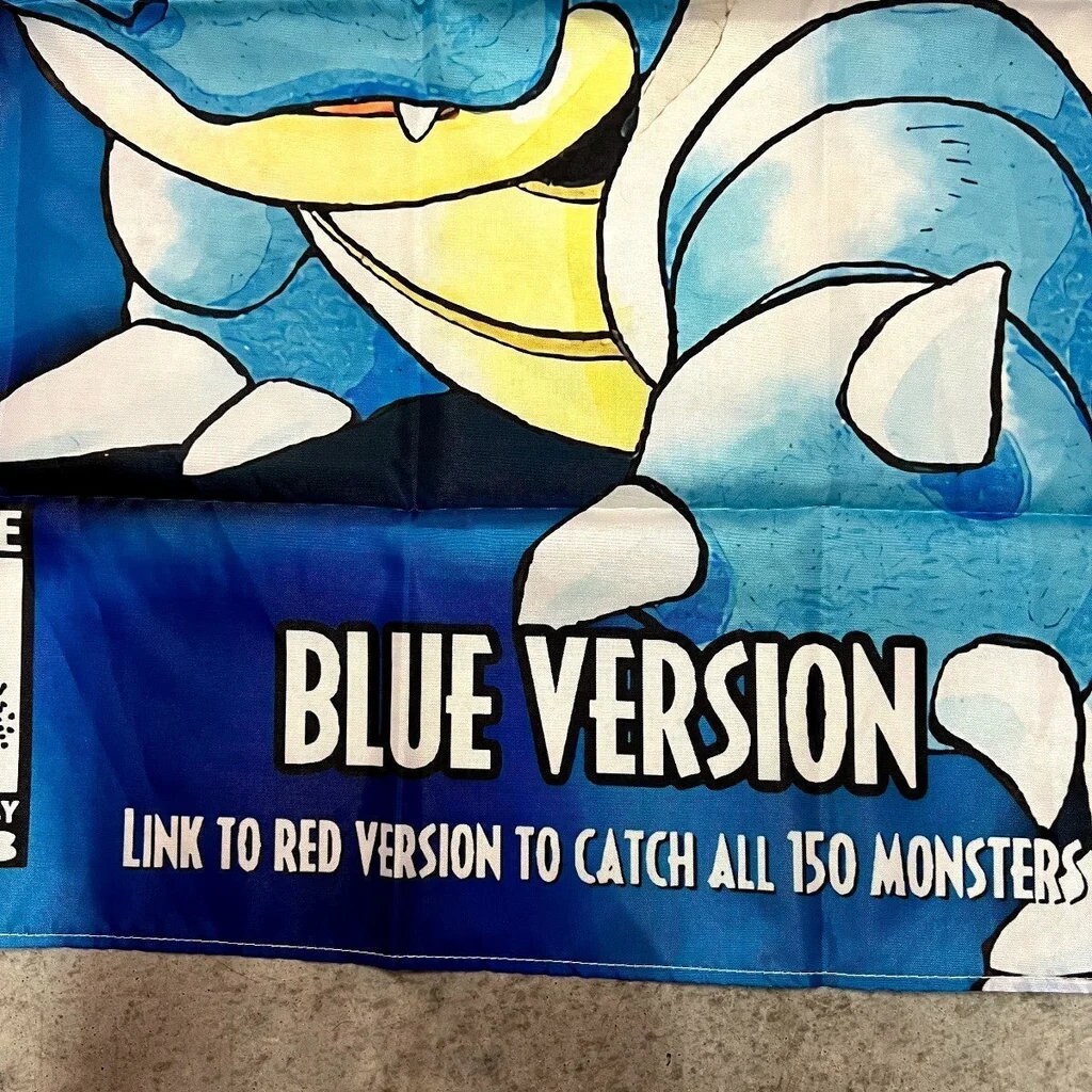 Pokemon Blue Version Custom Wall Flag Banner Tapestry 3 X 3 Ft, Gameboy ...