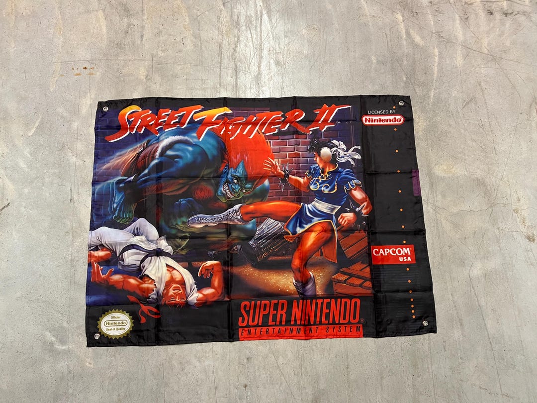 Street Fighter 2 Custom Wall Flag Banner Tapestry 2 X 3 Ft, SNES - Etsy