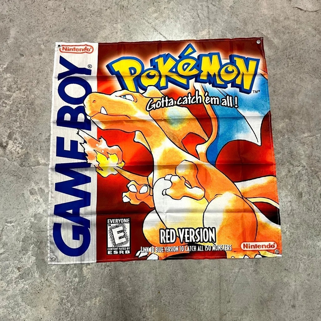 Pokemon Red Version Custom Wall Flag Banner Tapestry 3 X 3 Ft, Gameboy ...