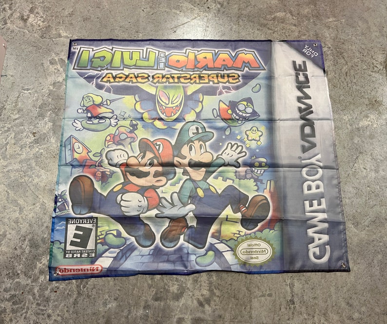 Mario and Luigi Superstar Saga Custom Wall Flag Banner Tapestry 3.25 X ...
