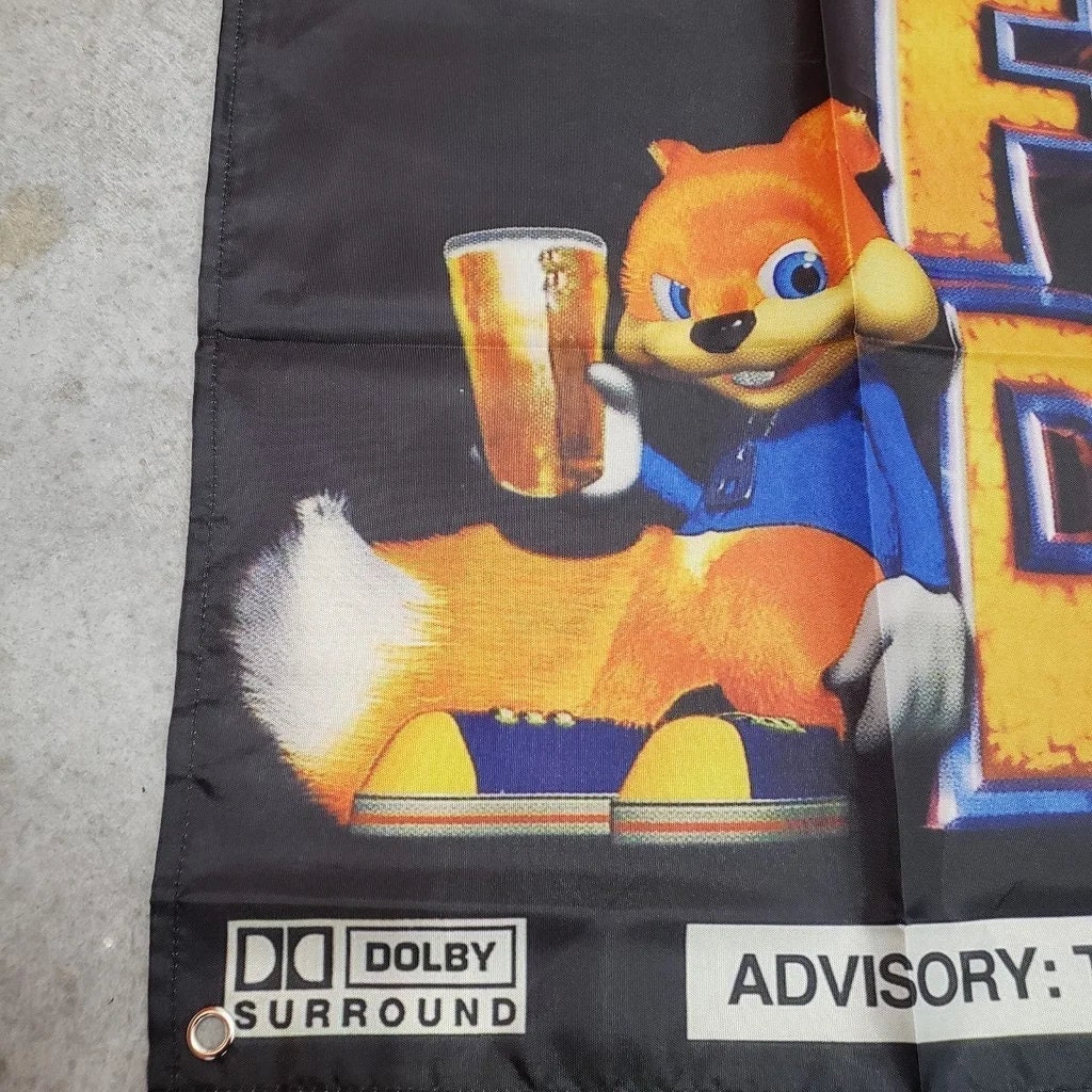 Conker's Bad Fur Day Custom Wall Flag Banner Tapestry 2 X 3 Ft, N64 - Etsy