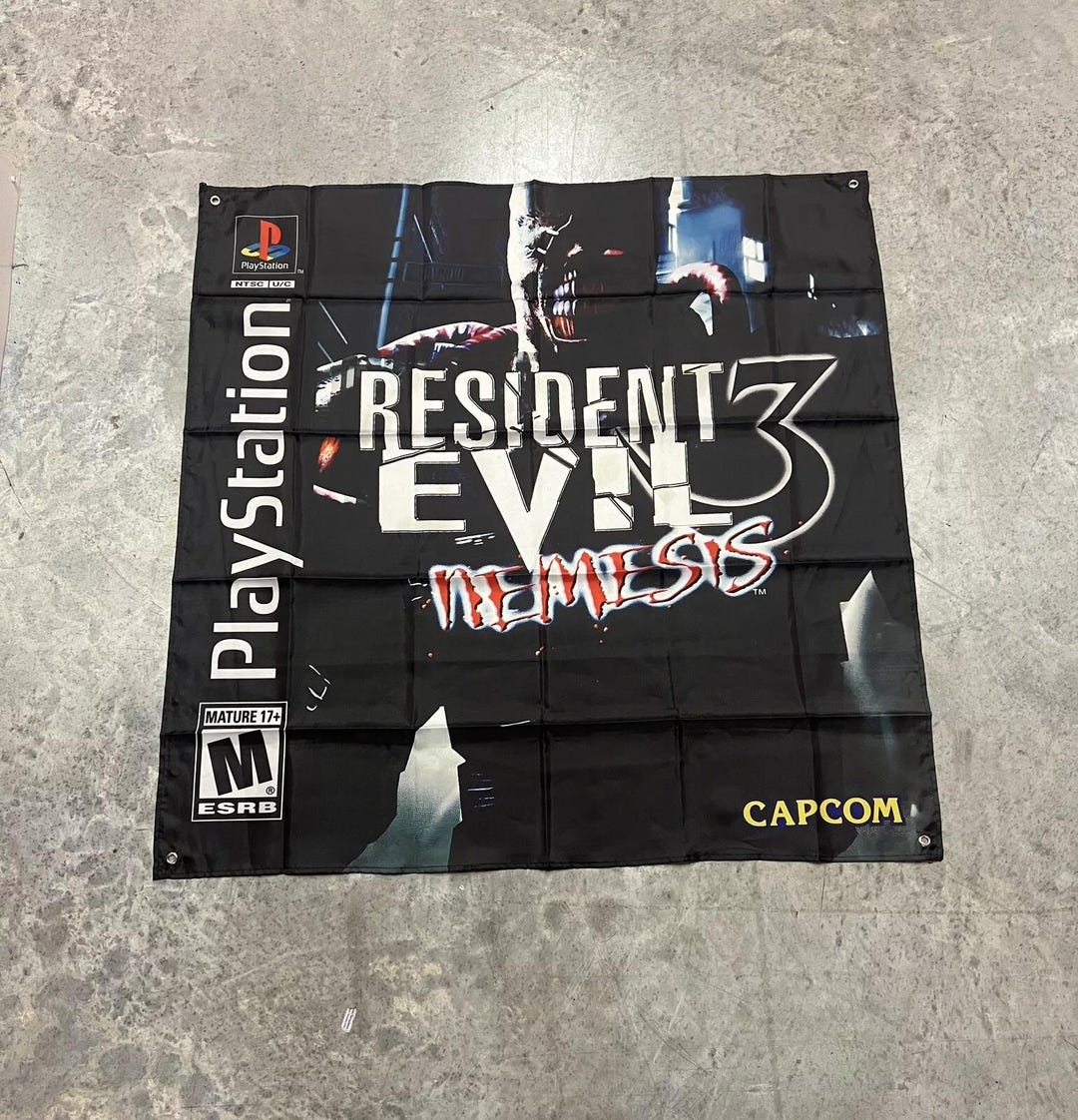 Resident Evil 3 Nemesis Custom Wall Flag Banner Tapestry 3 X 3 Ft, PS1 ...