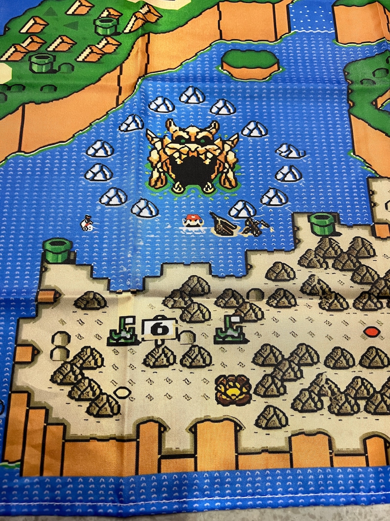 Super Mario World Map Custom Wall Flag Banner Tapestry 2 X 3 Ft, SNES ...