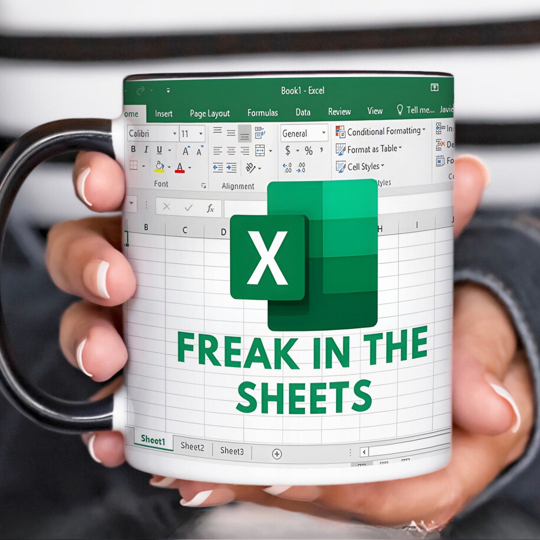 Funny Freak In The Sheets Excel Spreadsheet Meme Mug Programmer