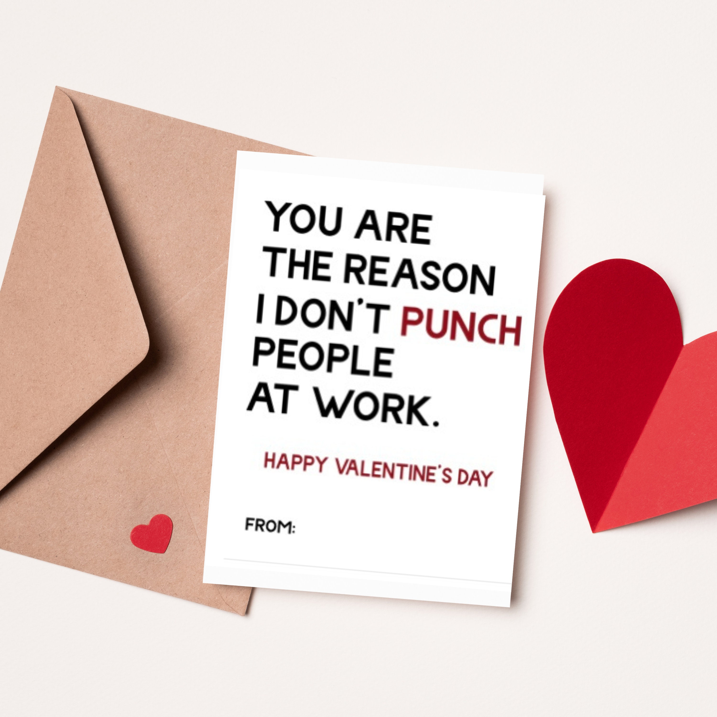 Funny Office Coworker Printable Valentines Day Cards PDF, Office Humor ...