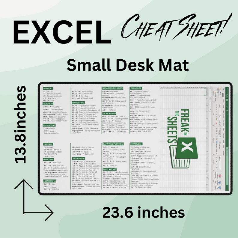 Freak in the Sheets Excel Spreadsheet Cute Custom Desk Mat & Mouse Pad ...