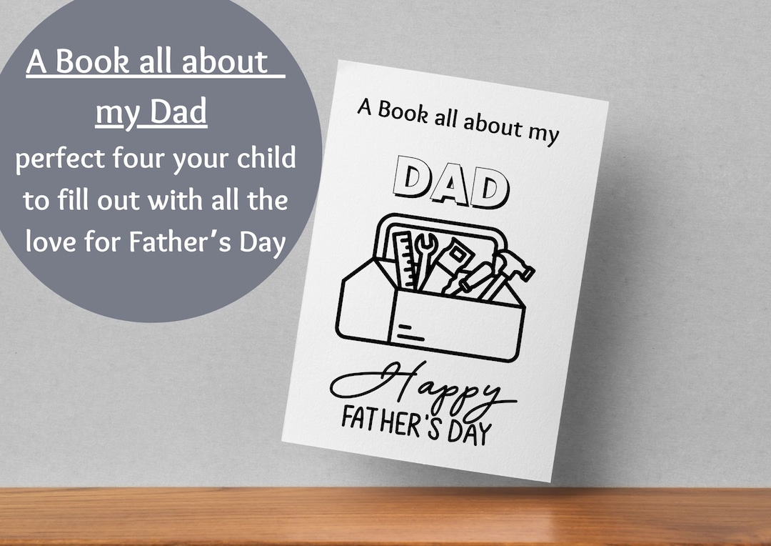 All About Dad Printable Book for Father's Day. Father's Day Coloring ...