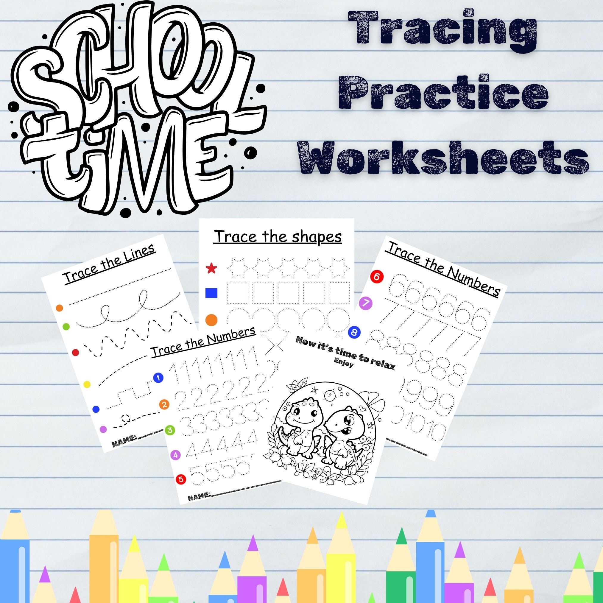 Preschool Worksheet, Tracing Worksheet, Printable Activities, Dot to ...