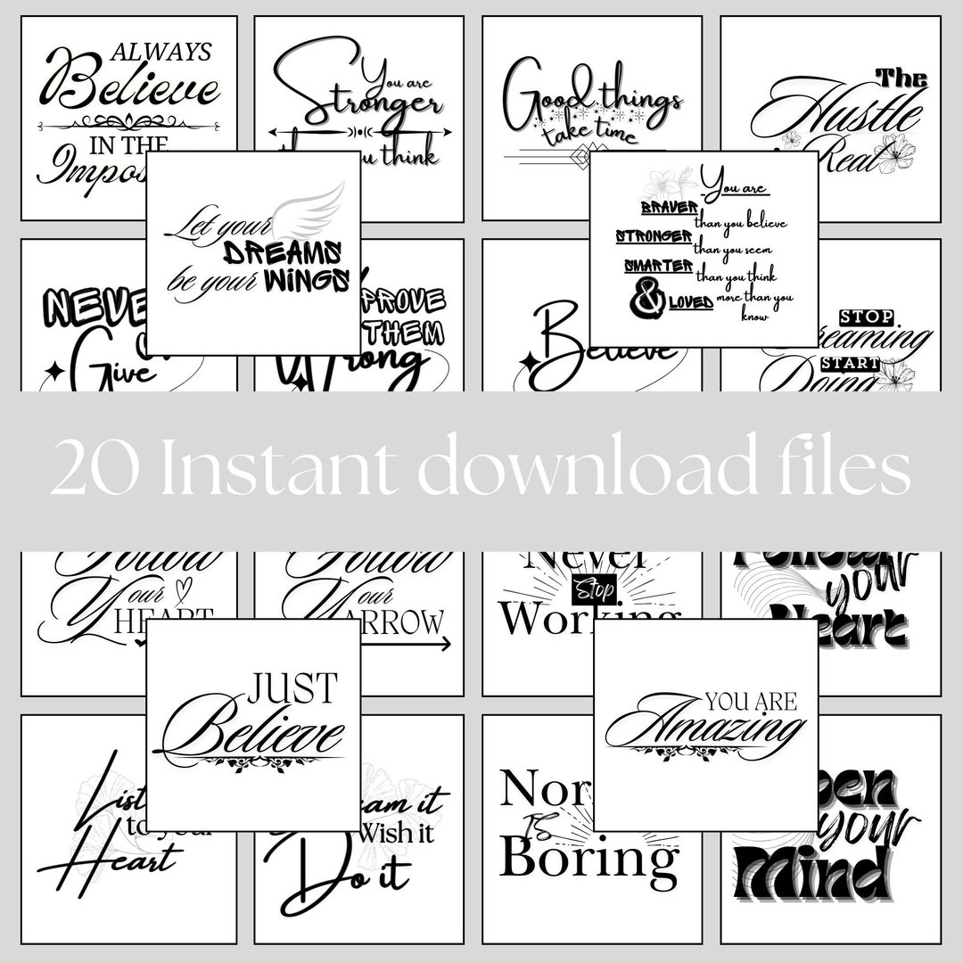 Motivational Quotes SVG Bundle, Motivational Svg, Quote Svg, Believe ...