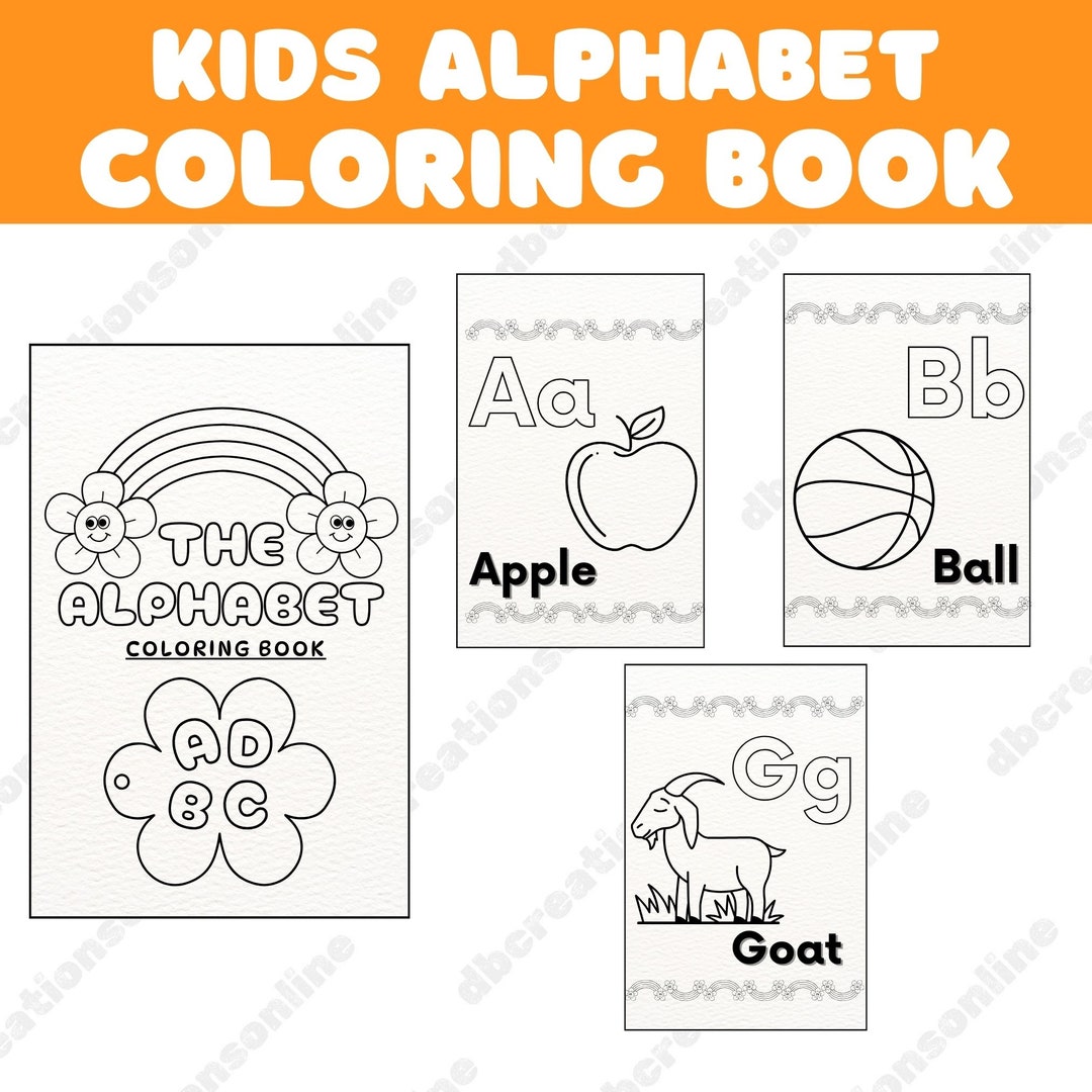 THE ALPHABET Coloring Book - Animal Alphabet Coloring Pages - ABC ...