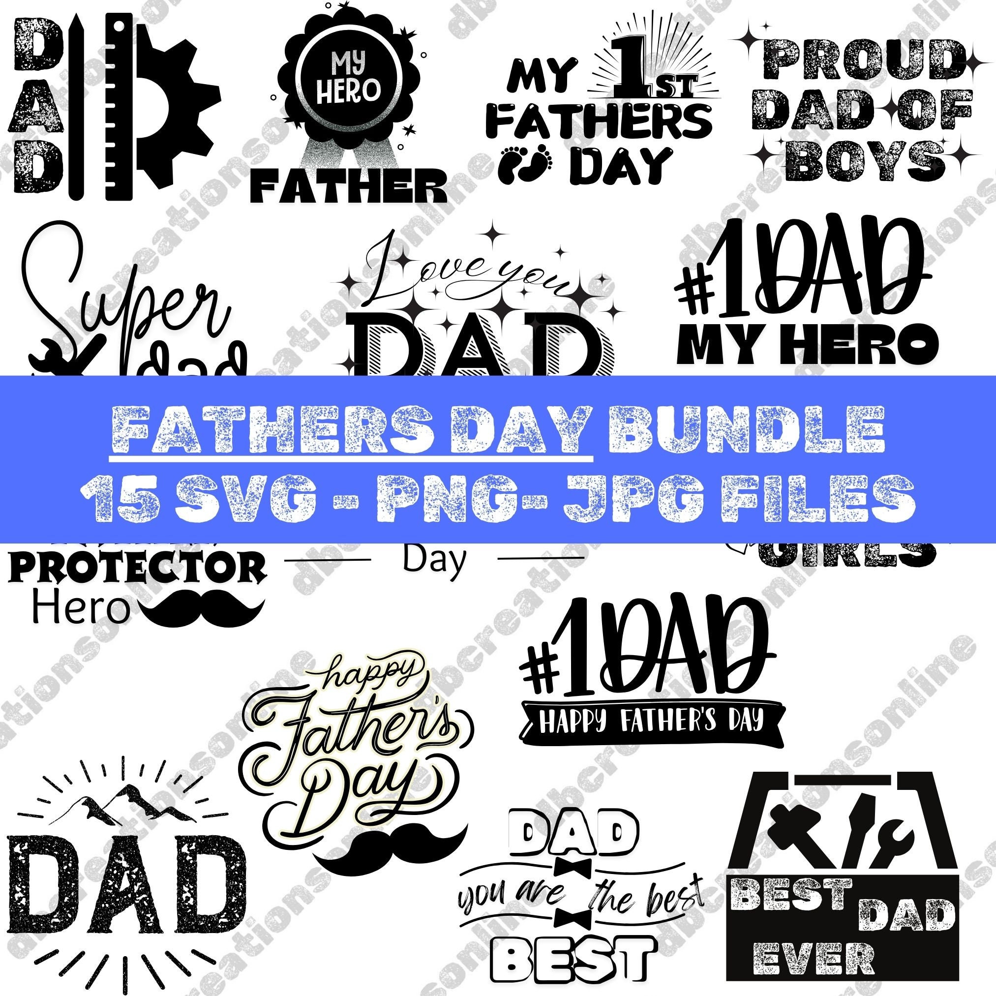 Fathers Day Bundle Svg/png/jpg, Fathers Day Svg Bundle, Dad PNG, Father ...