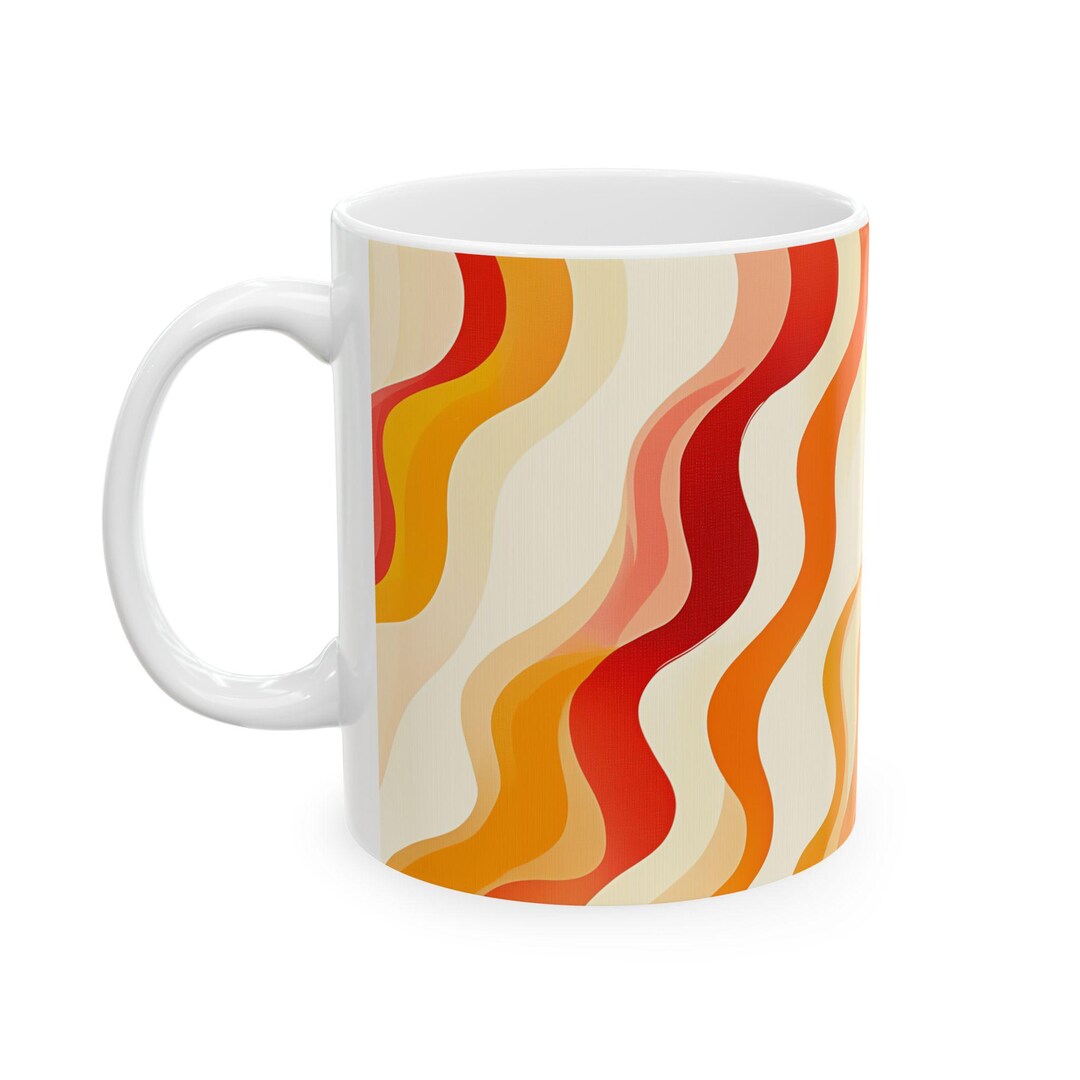 Retro Wave Mug, 80s Style Tea Cup, Coffee Mug Gift, Vintage Design ...