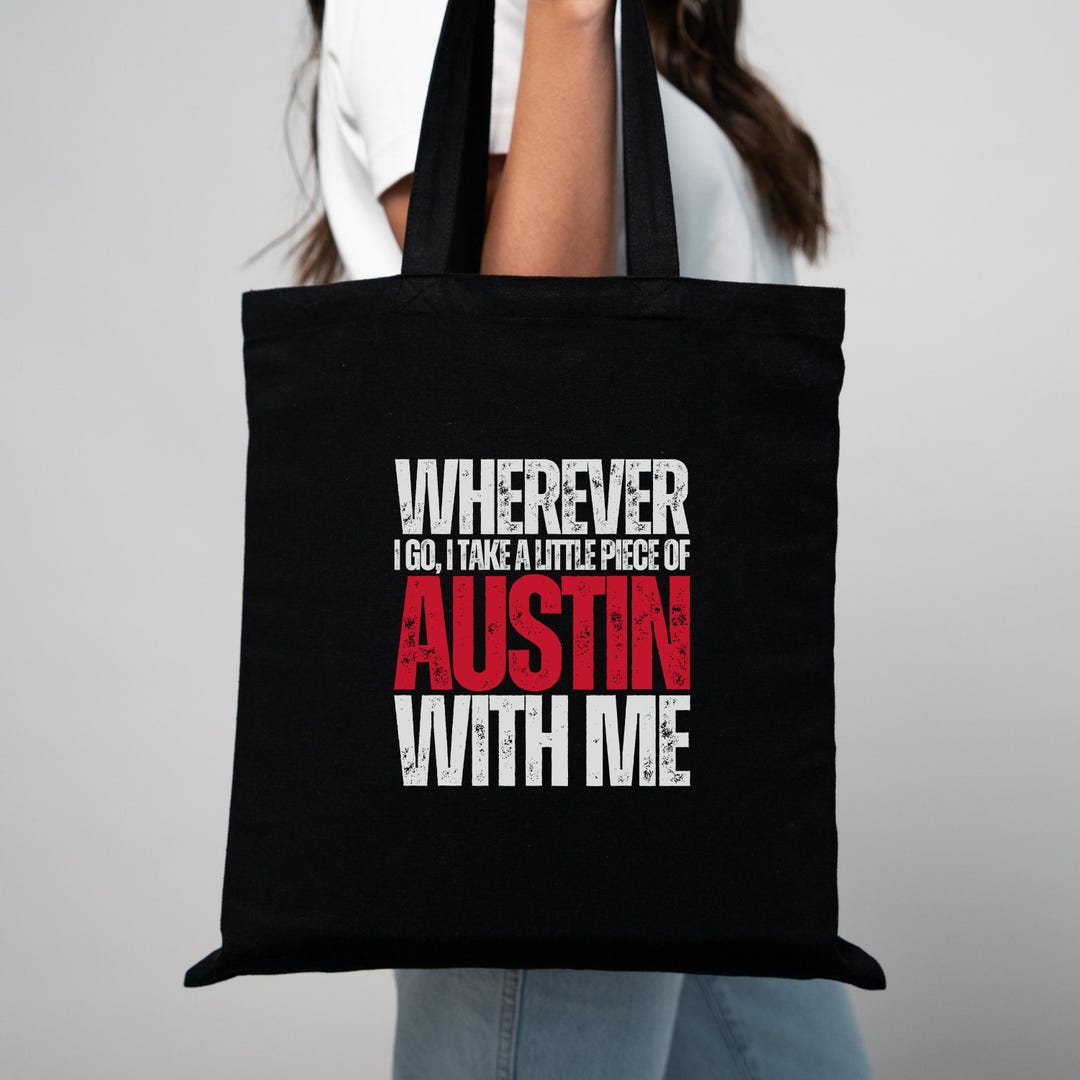 Austin Cotton Canvas Tote Bag, Durable Eco-friendly Book Travel Bag ...