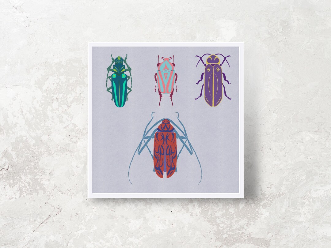 Sacred Scarabs Digital Art Print Ancient Symbolism Greek Mythology Wall ...