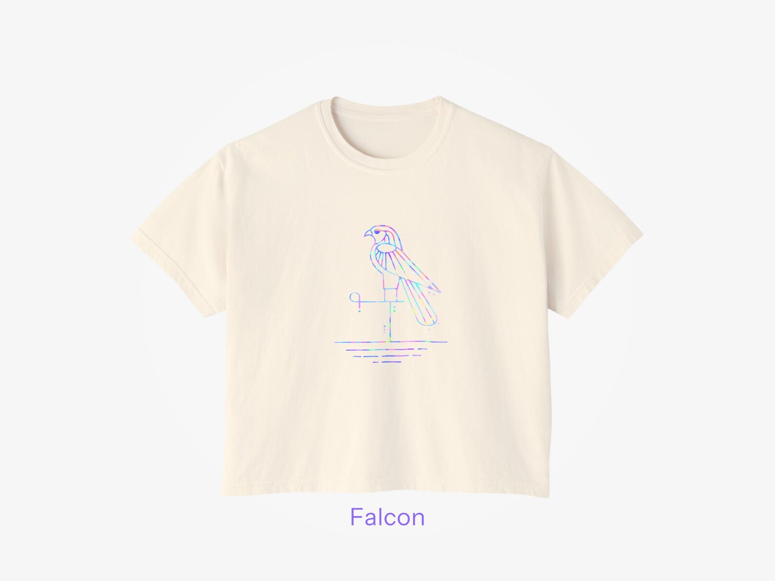 Falcon Boxy Tee, Egyptian God Horus Symbol Shirt, Divine Protection ...