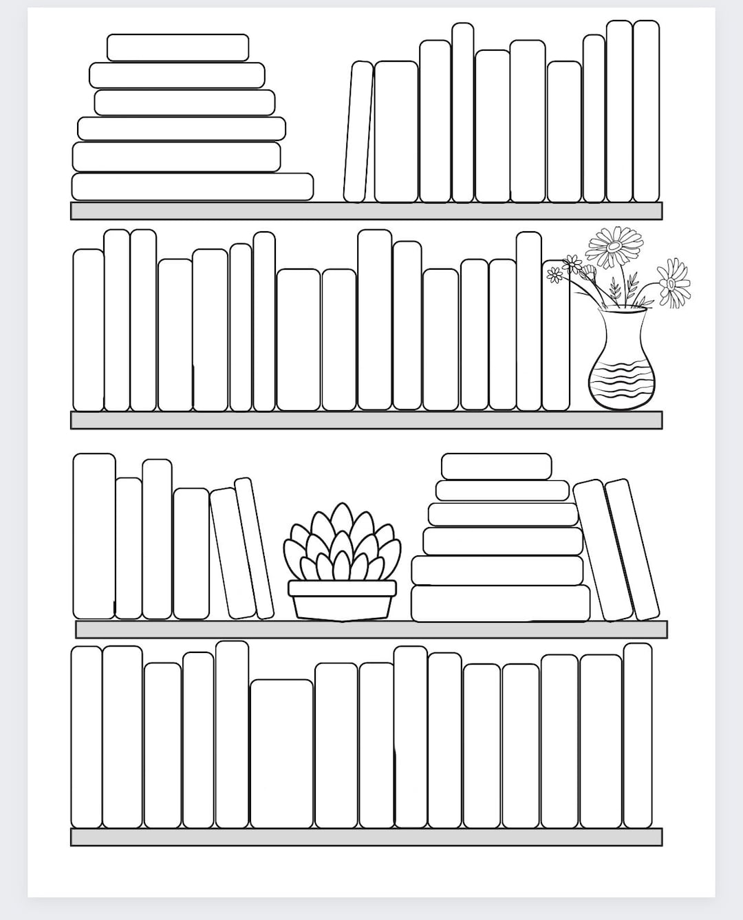 Bookshelf Reading Tracker - Etsy