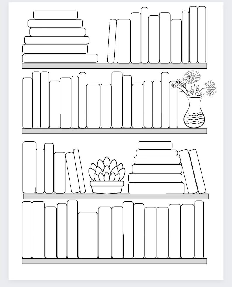 Bookshelf Reading Tracker - Etsy