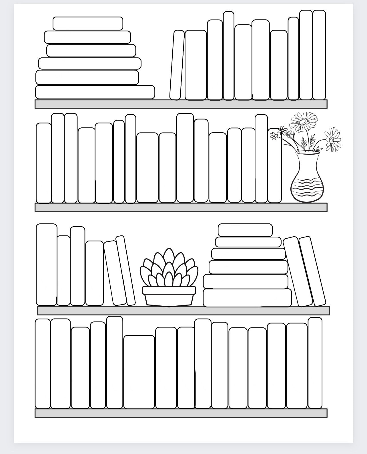 Bookshelf Reading Tracker - Etsy