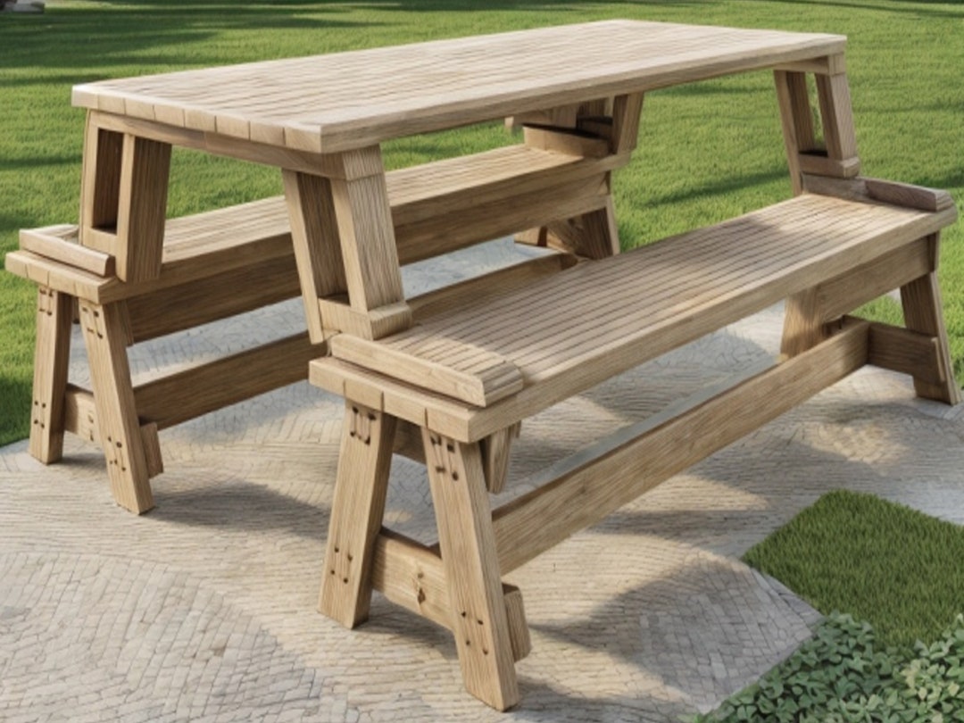 Picnic Folding Table, Picnic Table, Outdoor Table, - Etsy