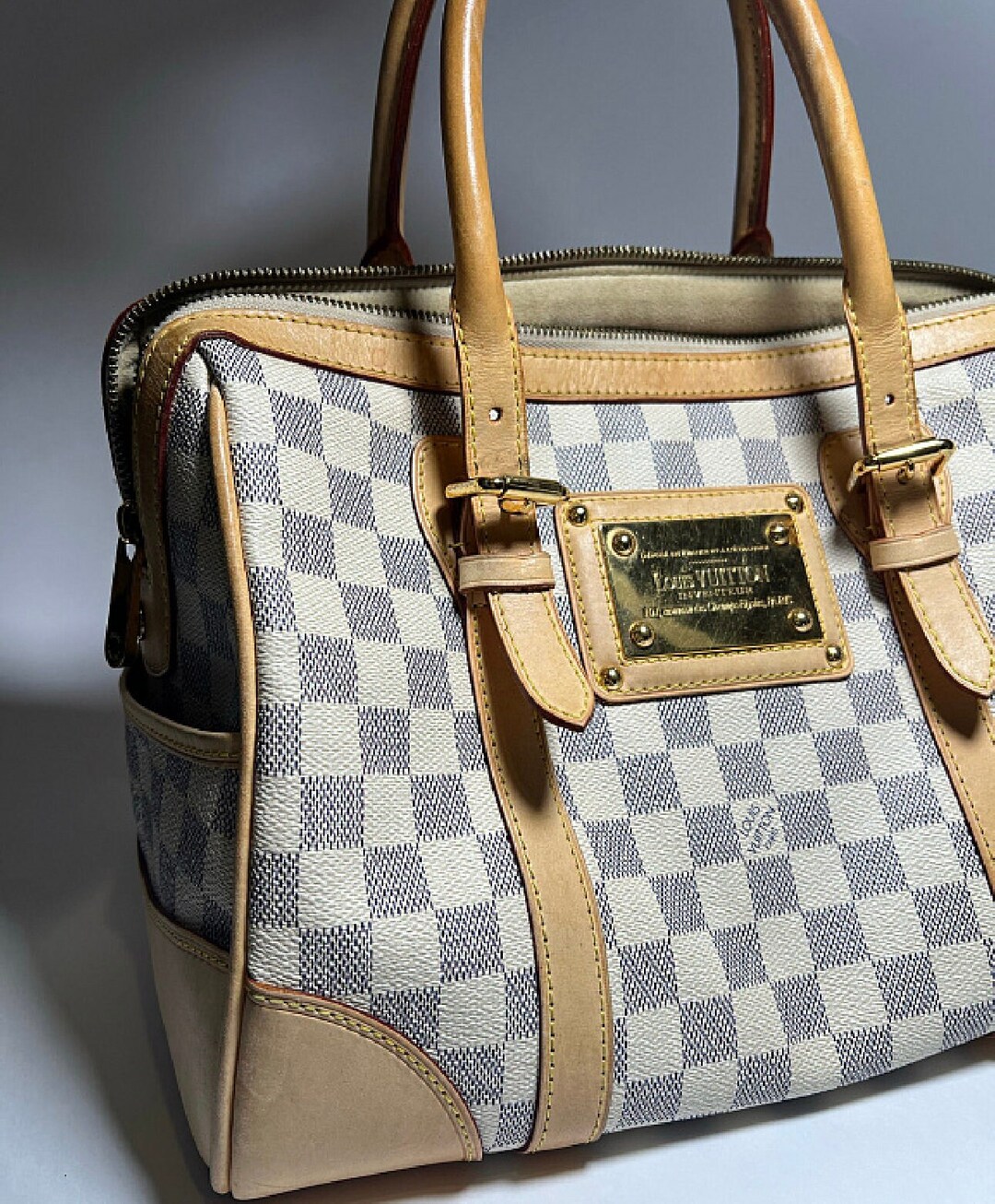 Original Louis Vuitton Vintage Leather Bag. - Etsy