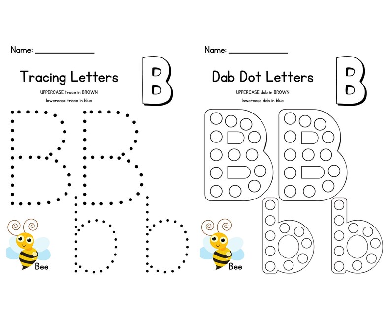 Letter B, Toddler Printable Busybook, Alphabet Busy Book, Preschool ...