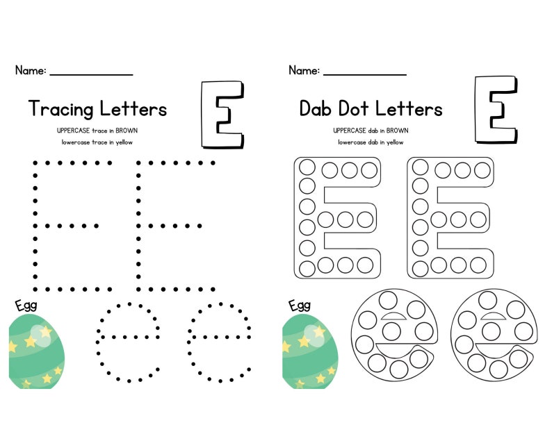 Letter E, Toddler Printable Busybook, Alphabet Busy Book, Preschool ...
