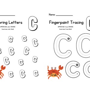 Letter C, Toddler Printable Busybook, Alphabet Busy Book, Preschool ...