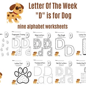 Letter D, Toddler Printable Busybook, Alphabet Busy Book, Preschool ...