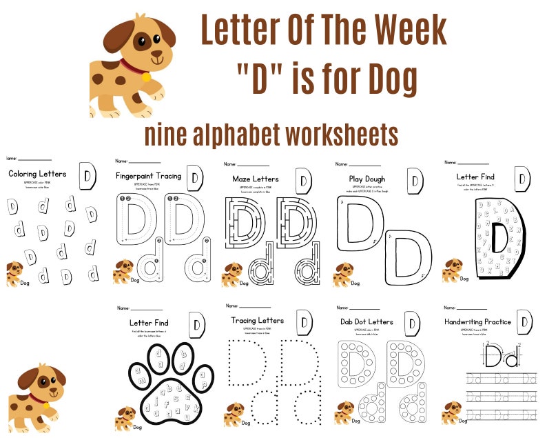 Letter D, Toddler Printable Busybook, Alphabet Busy Book, Preschool ...