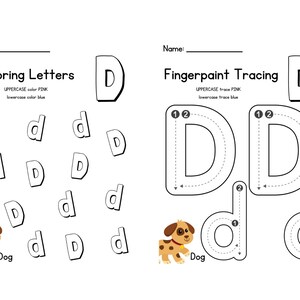 Letter D, Toddler Printable Busybook, Alphabet Busy Book, Preschool ...