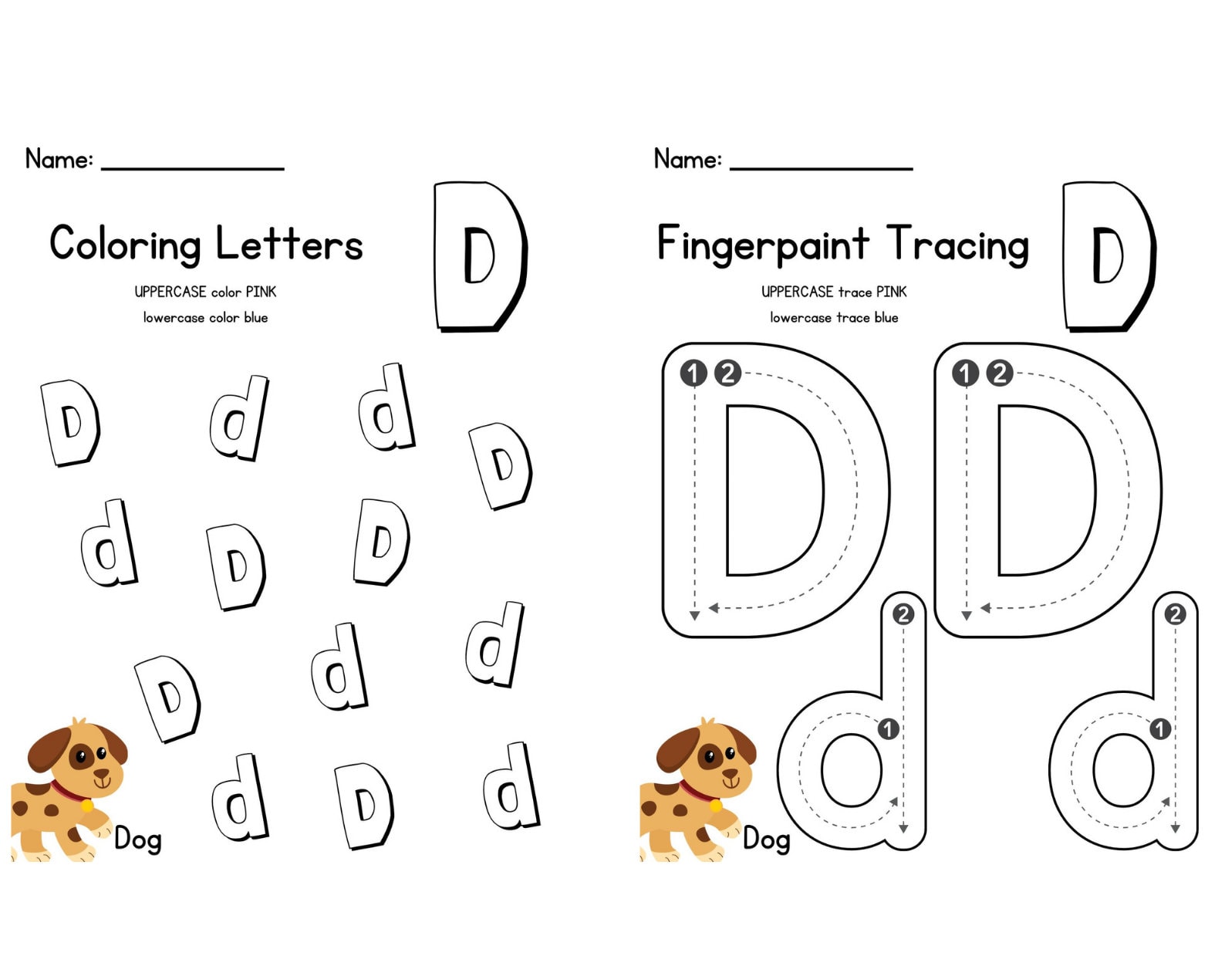 Letter D, Toddler Printable Busybook, Alphabet Busy Book, Preschool ...