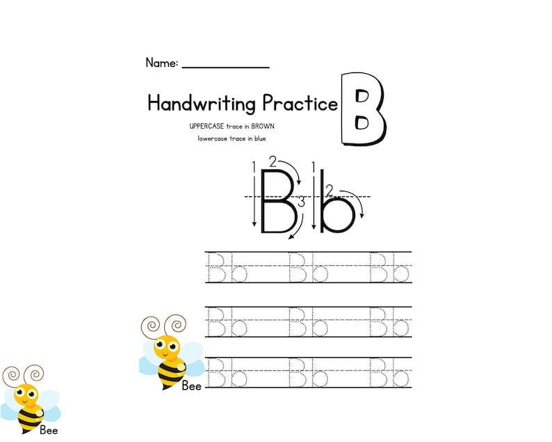 Letter B, Toddler Printable Busybook, Alphabet Busy Book, Preschool ...