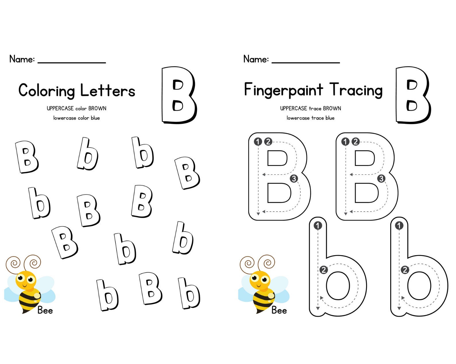 Letter B, Toddler Printable Busybook, Alphabet Busy Book, Preschool ...