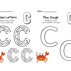 Letter C, Toddler Printable Busybook, Alphabet Busy Book, Preschool ...