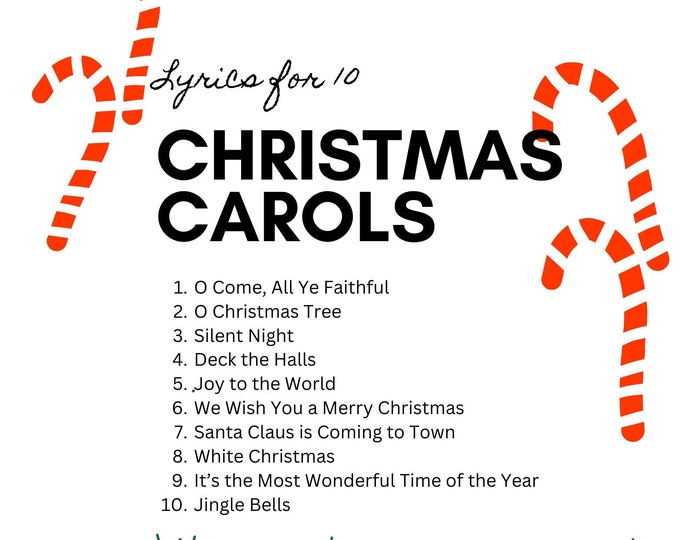 Christmas Carols Bundle - Etsy