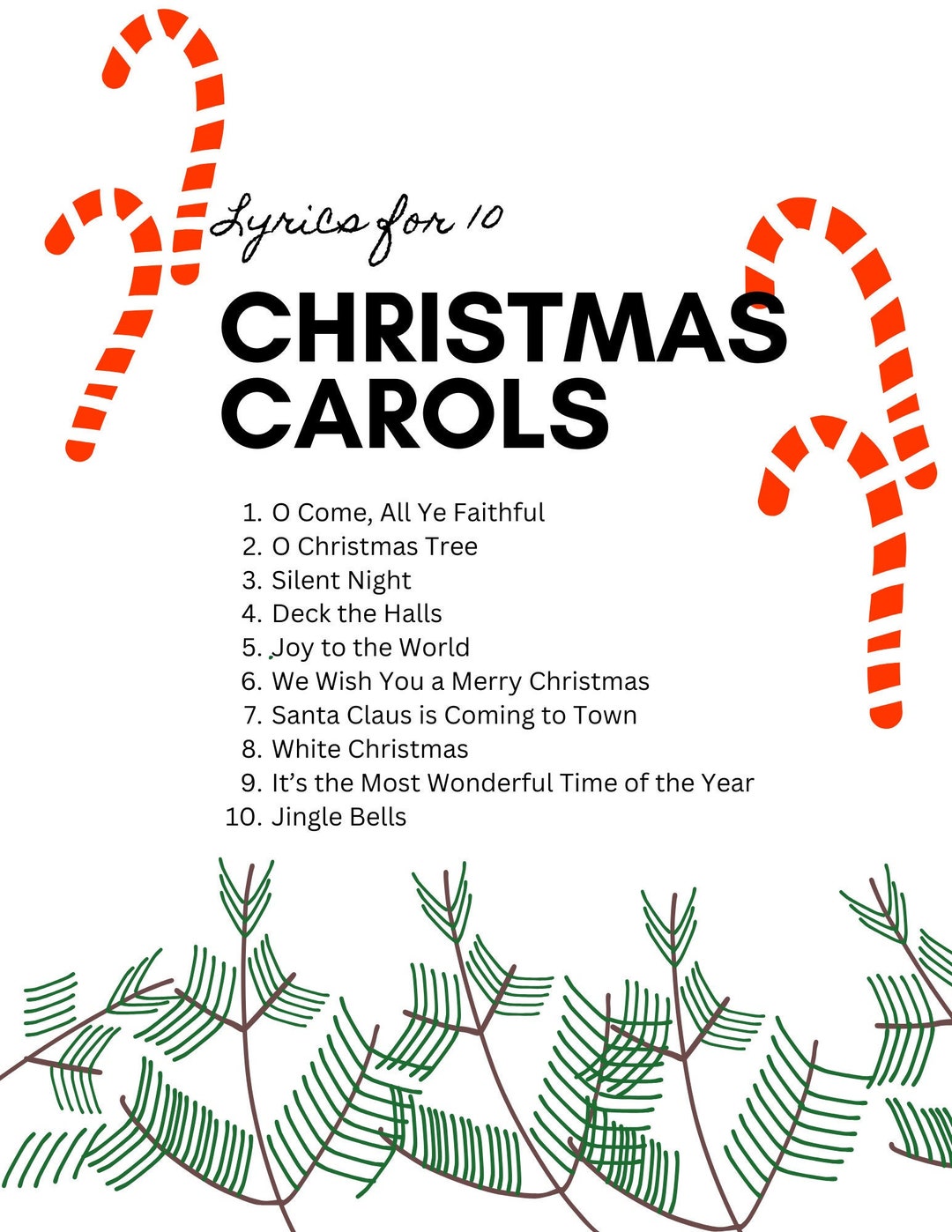 Christmas Carols Bundle - Etsy