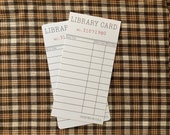 Library Card Bookmark, Reading List Bookmark, Book Lover Gift, Vintage ...