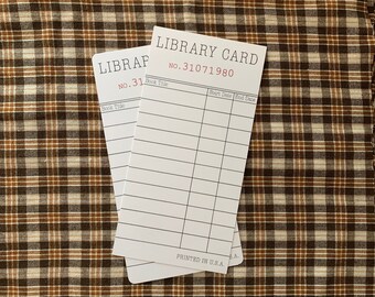 Library Card Reading Log Bookmark Write on Bookmark, Book Lover Gift - Etsy