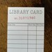 Library Card Bookmark, Reading List Bookmark, Book Lover Gift, Vintage ...