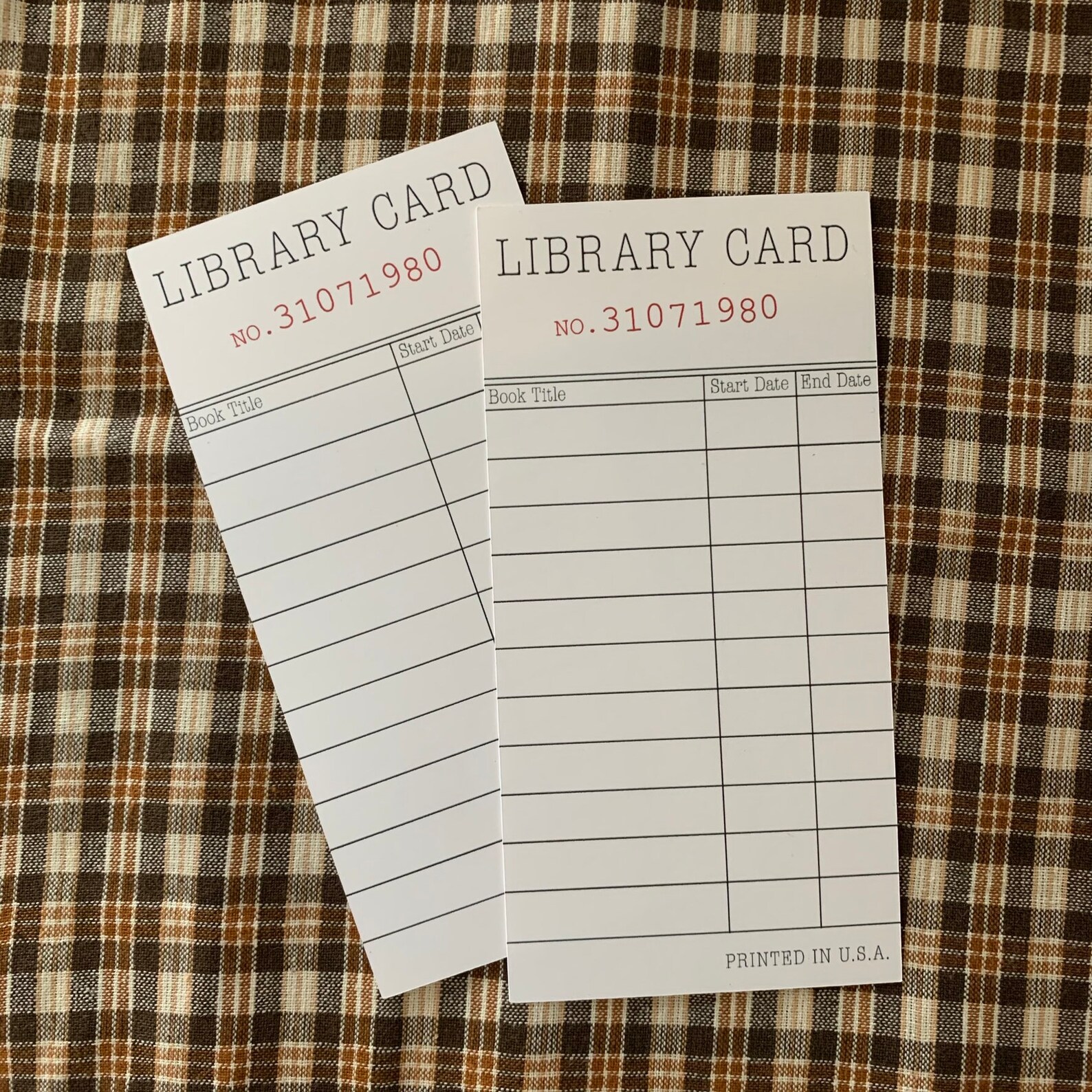 Library Card Bookmark, Reading List Bookmark, Book Lover Gift, Vintage ...