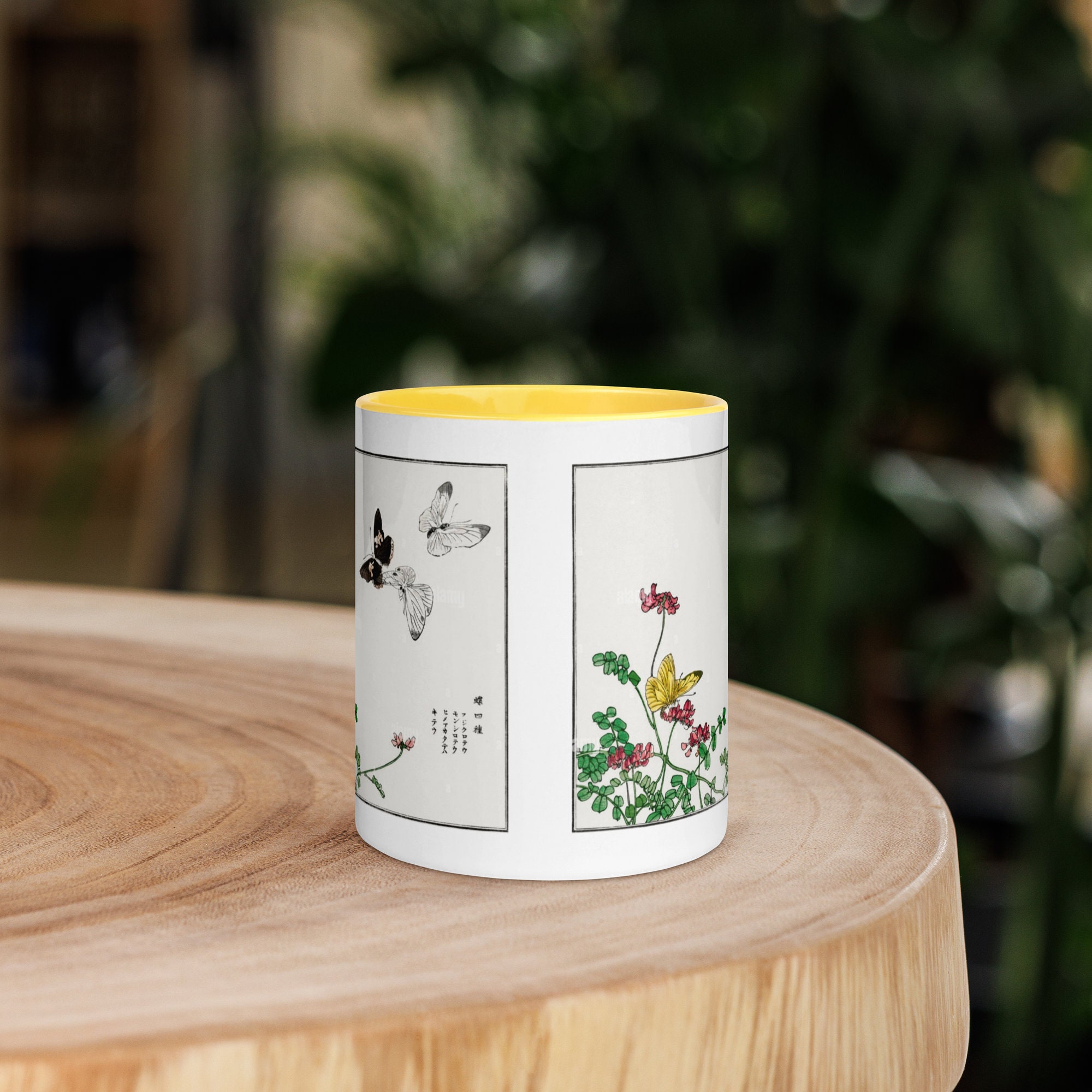 Spring Coffee Mug, Butterflies and Flower, Morimoto Toko Mug, Flower ...