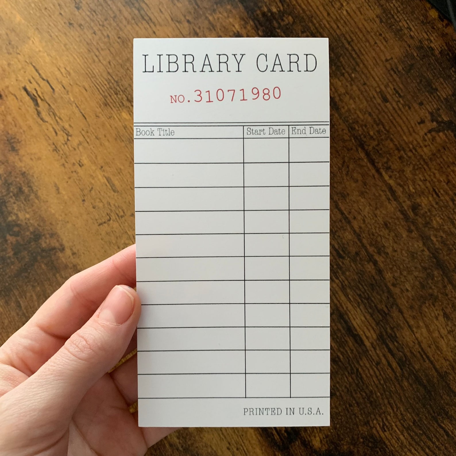 Library Card Bookmark, Reading List Bookmark, Book Lover Gift, Vintage ...