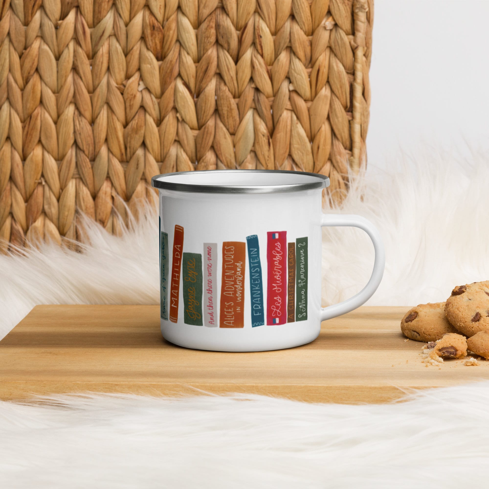 Classic Literature Coffee Mug, Book Lovers Mug, Enamel Mug, Gift for ...