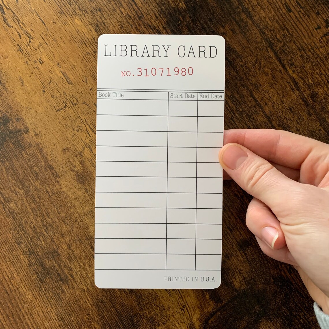 Library Card Bookmark, Reading List Bookmark, Book Lover Gift, Vintage ...