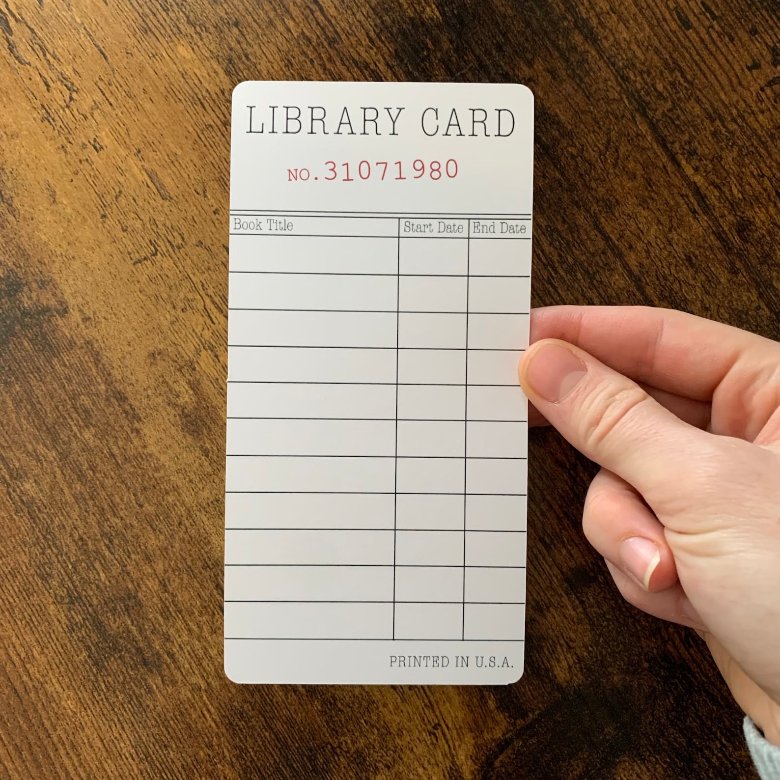 Library Card Bookmark, Reading List Bookmark, Book Lover Gift, Vintage ...